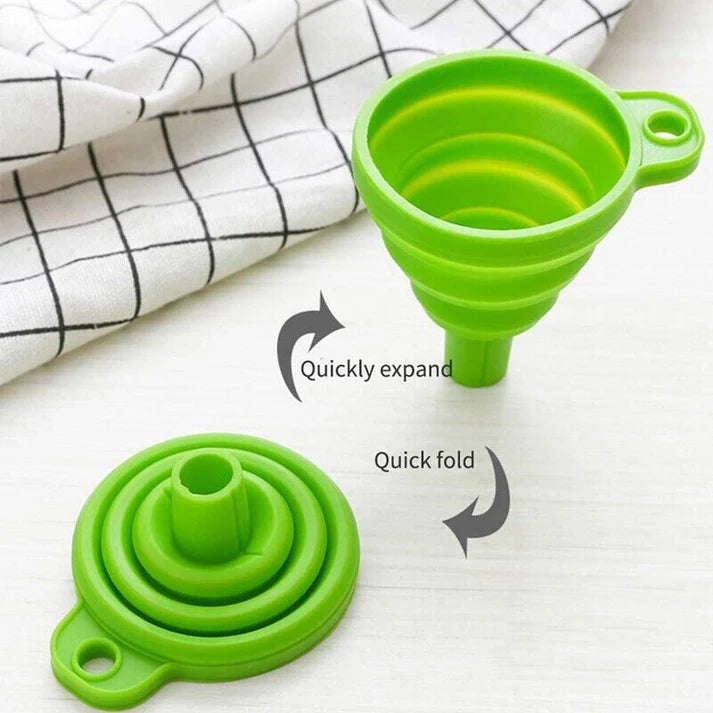 Collapsible Silicone Foldable Funnel – tarteeb.pk